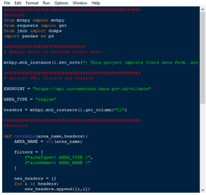 วิธีสร้าง Python Visual ใน Minitab