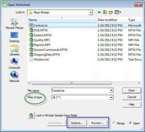Minitab และ Excel: สร้างการเชื่อมต่อ (ข้อมูล)
